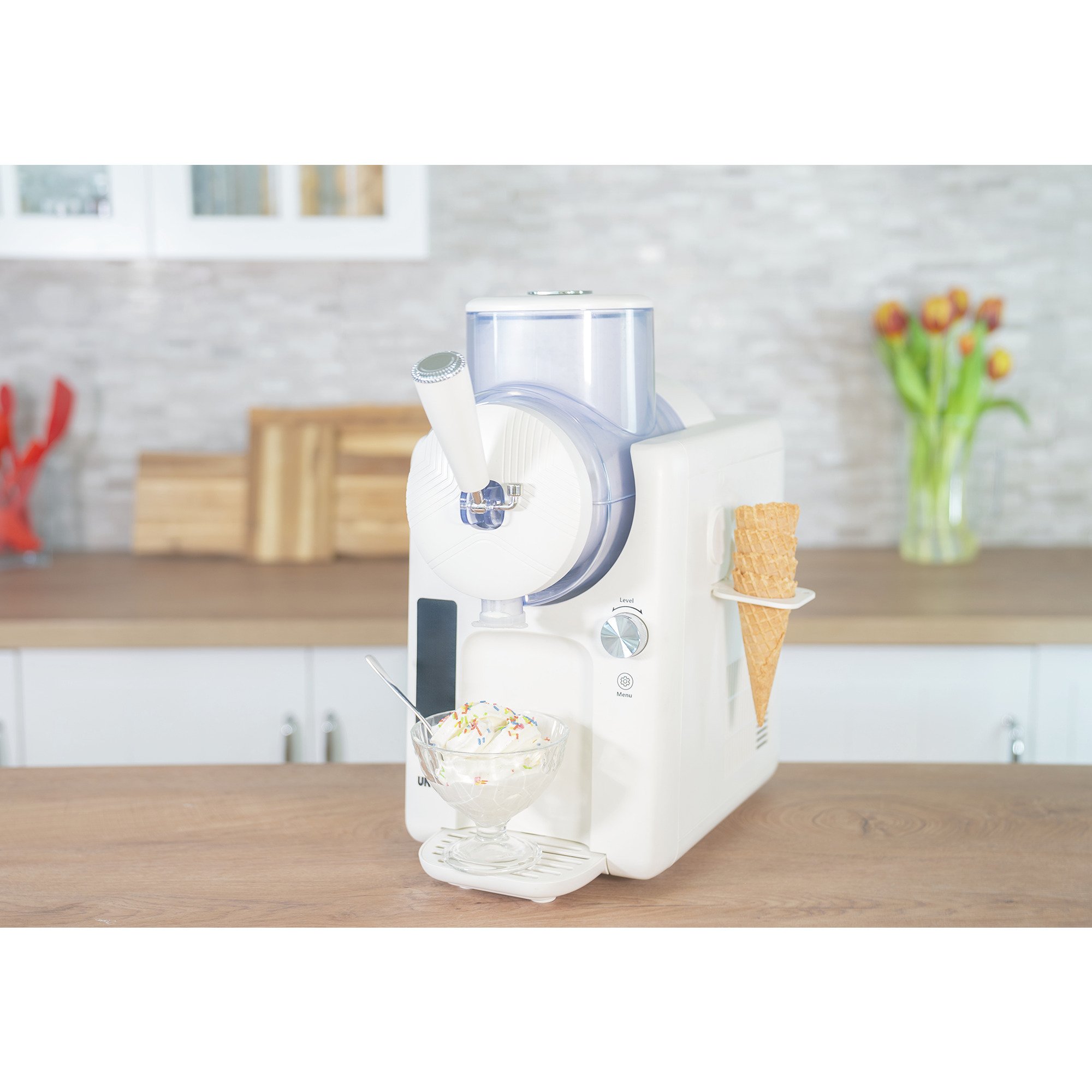 Unold 2-in-1 Slush- & Softeismaschine SOFIE weiß, für 1.500ml Slush ...