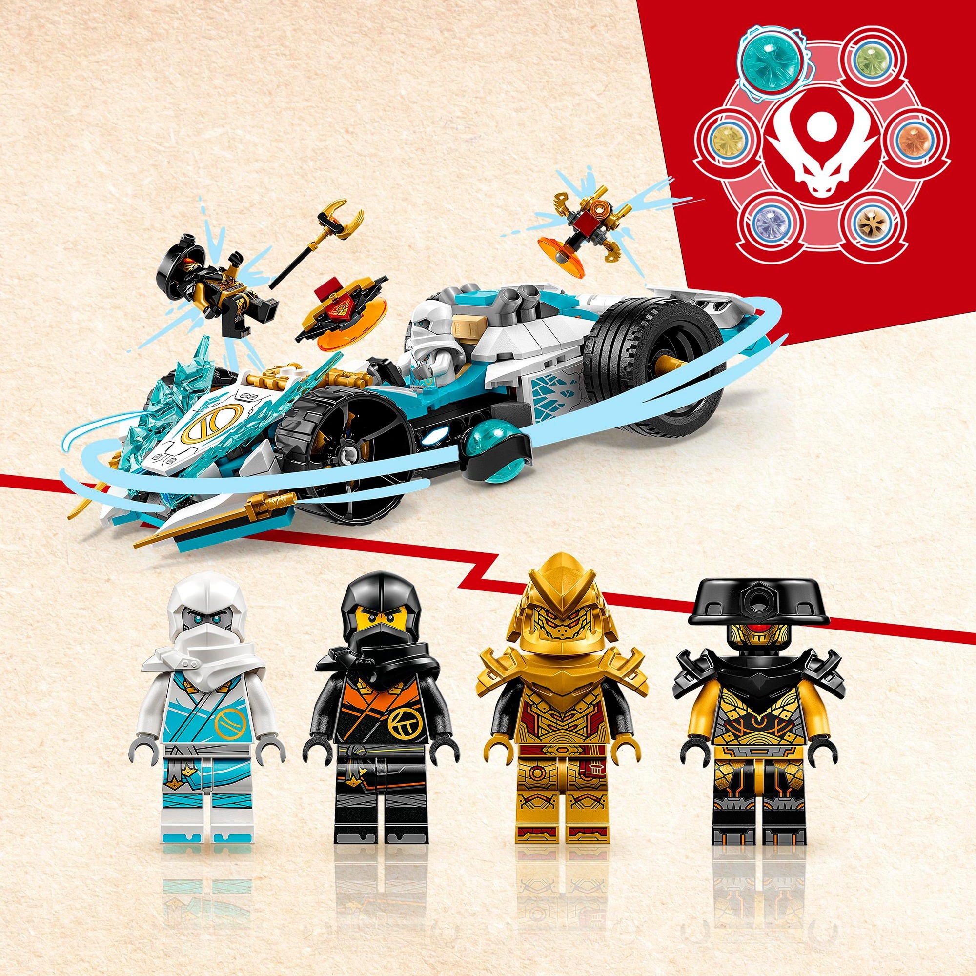 LEGO 71791 Ninjago Zanes Drachenpower-Spinjitzu-Rennwagen ...