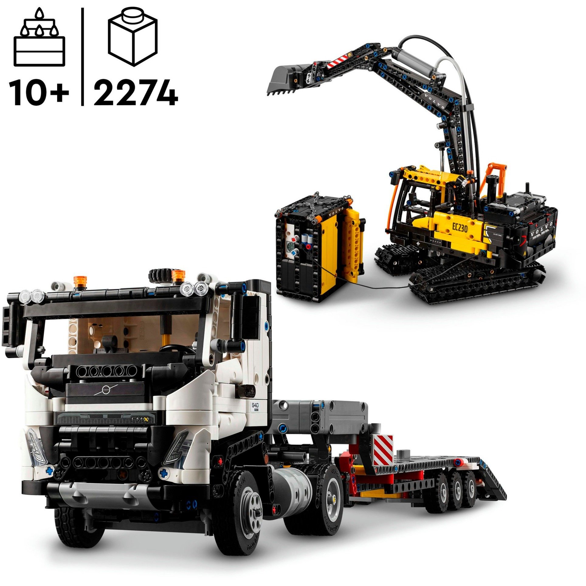 LEGO 42175 Technic Volvo FMX LKW mit EC230 Electric Raupenbagger ...