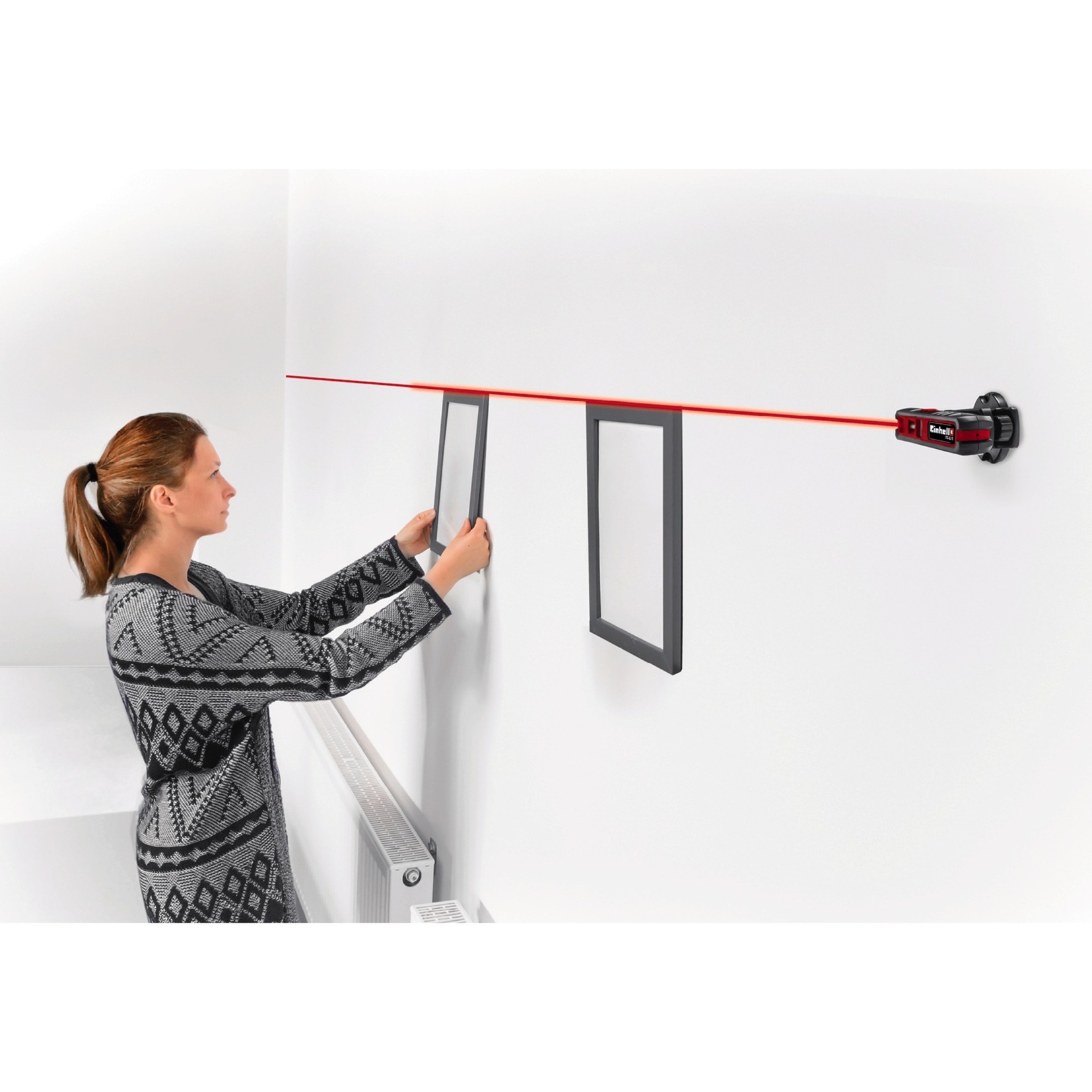 EINHELL Lasernivelliergerät TC-LL 1, Linienlaser schwarz/rot, rote ...