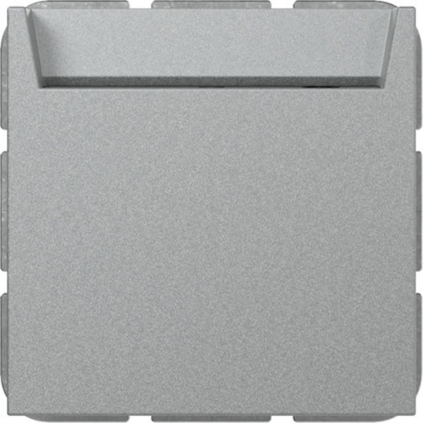 0 Hotel-Card Schließer mit Neutralleiterklemme einpolig, Taster aluminium, Retail