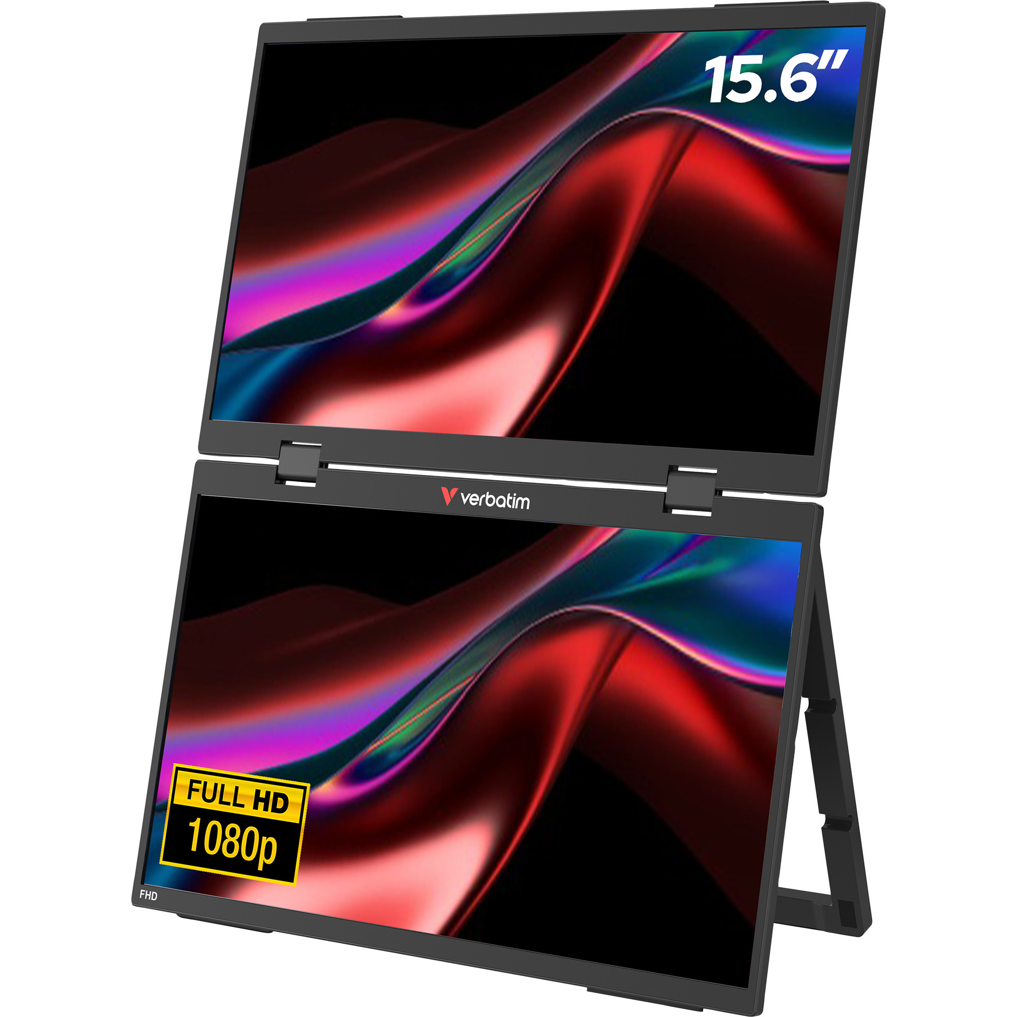 Verbatim Dualer tragbarer Monitor 15,6″ (32403), LED-Monitor 39.6 cm ...