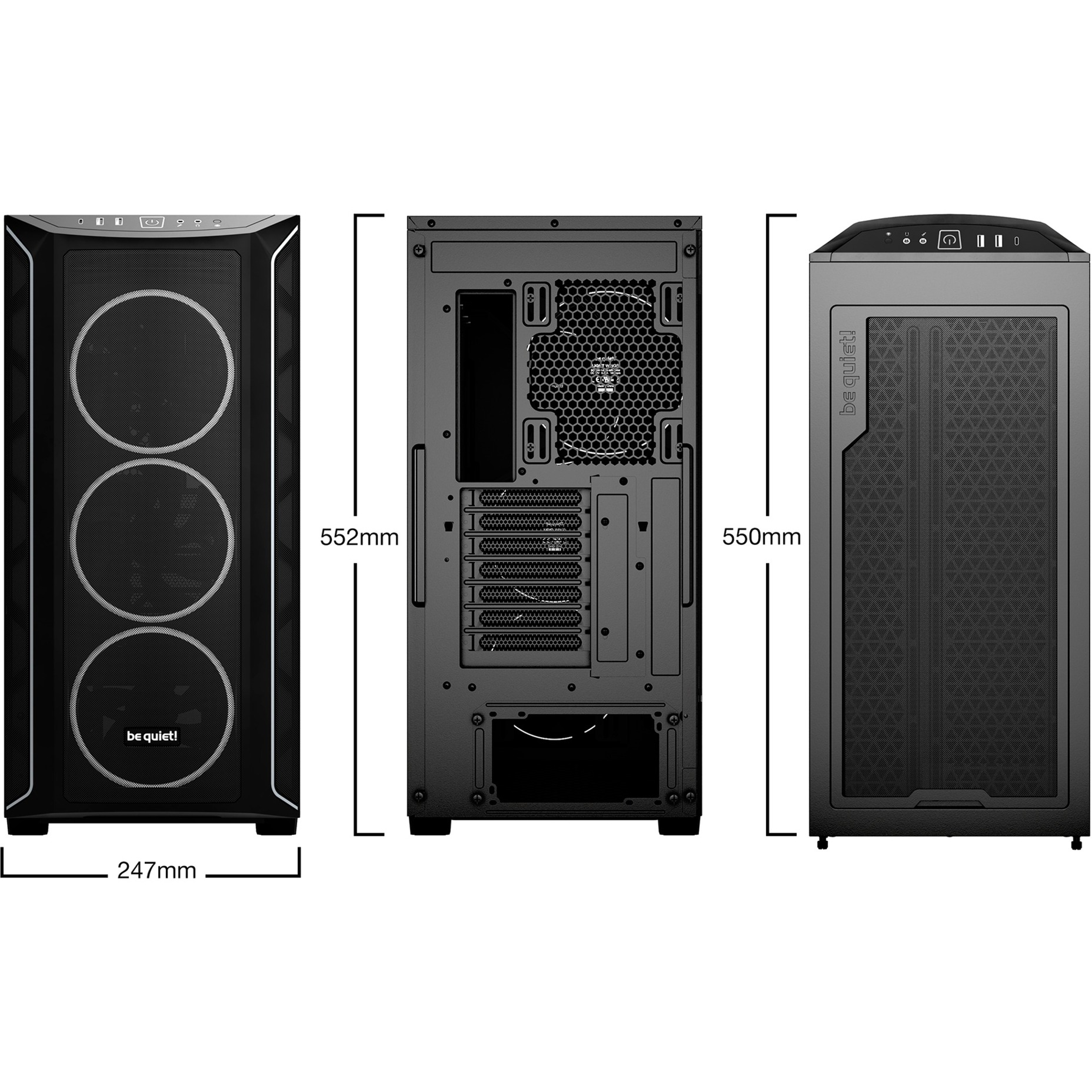 be quiet! SHADOW BASE 800 FX , Tower-Gehäuse schwarz, Tempered Glass