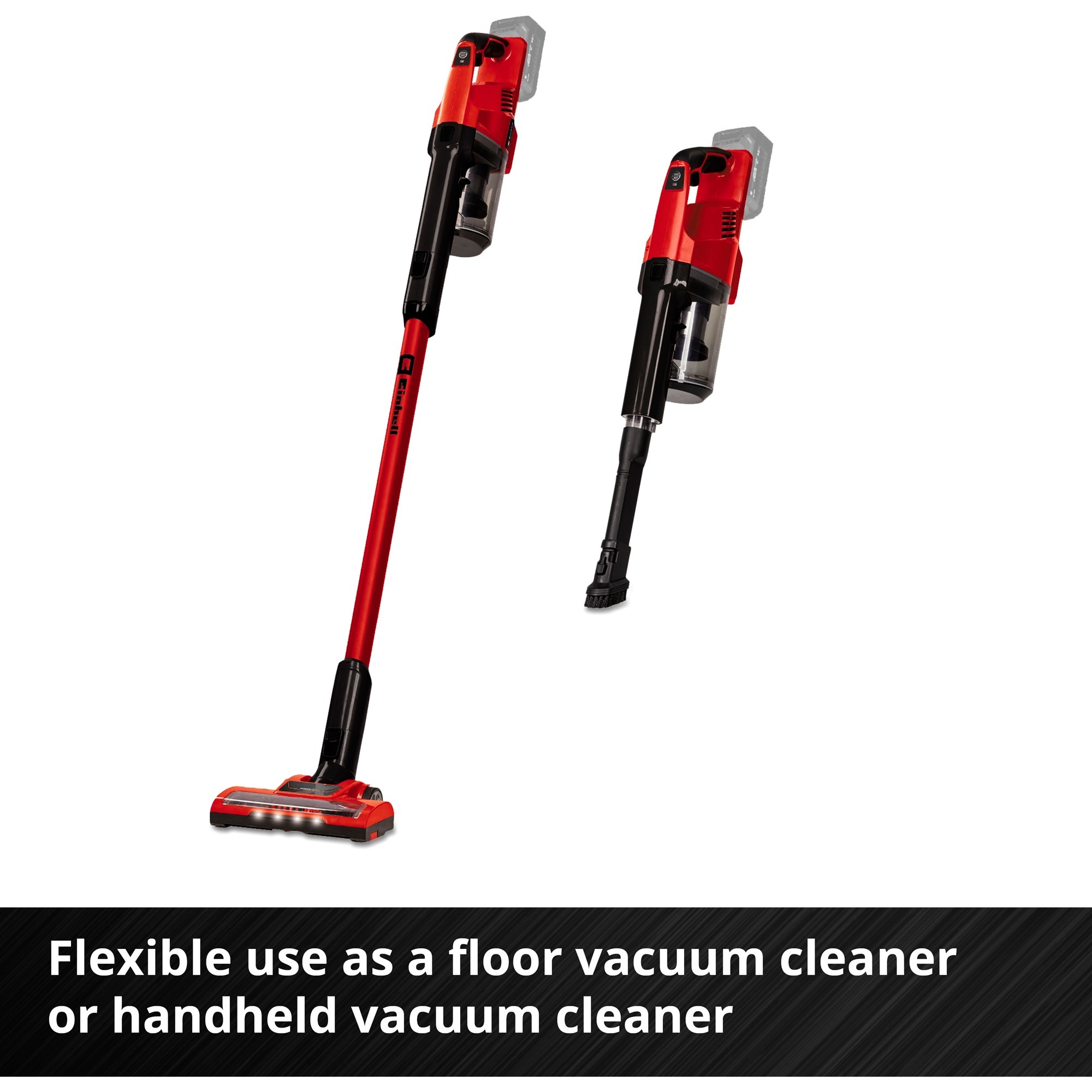 EINHELL TE-SV 18 Li-Solo, Stielstaubsauger rot/schwarz, ohne Akku und ...